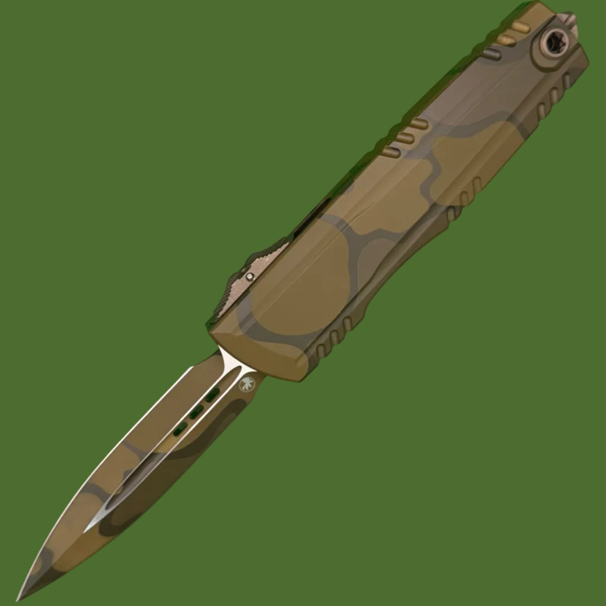 Microtech Luminary ZBP D/E Signature Series Backwoods Olive Camo Stand ...